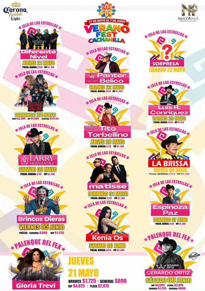 Palenque Verano Fest Cachanilla 2026 - Fiestas del Sol Mexicali 2026