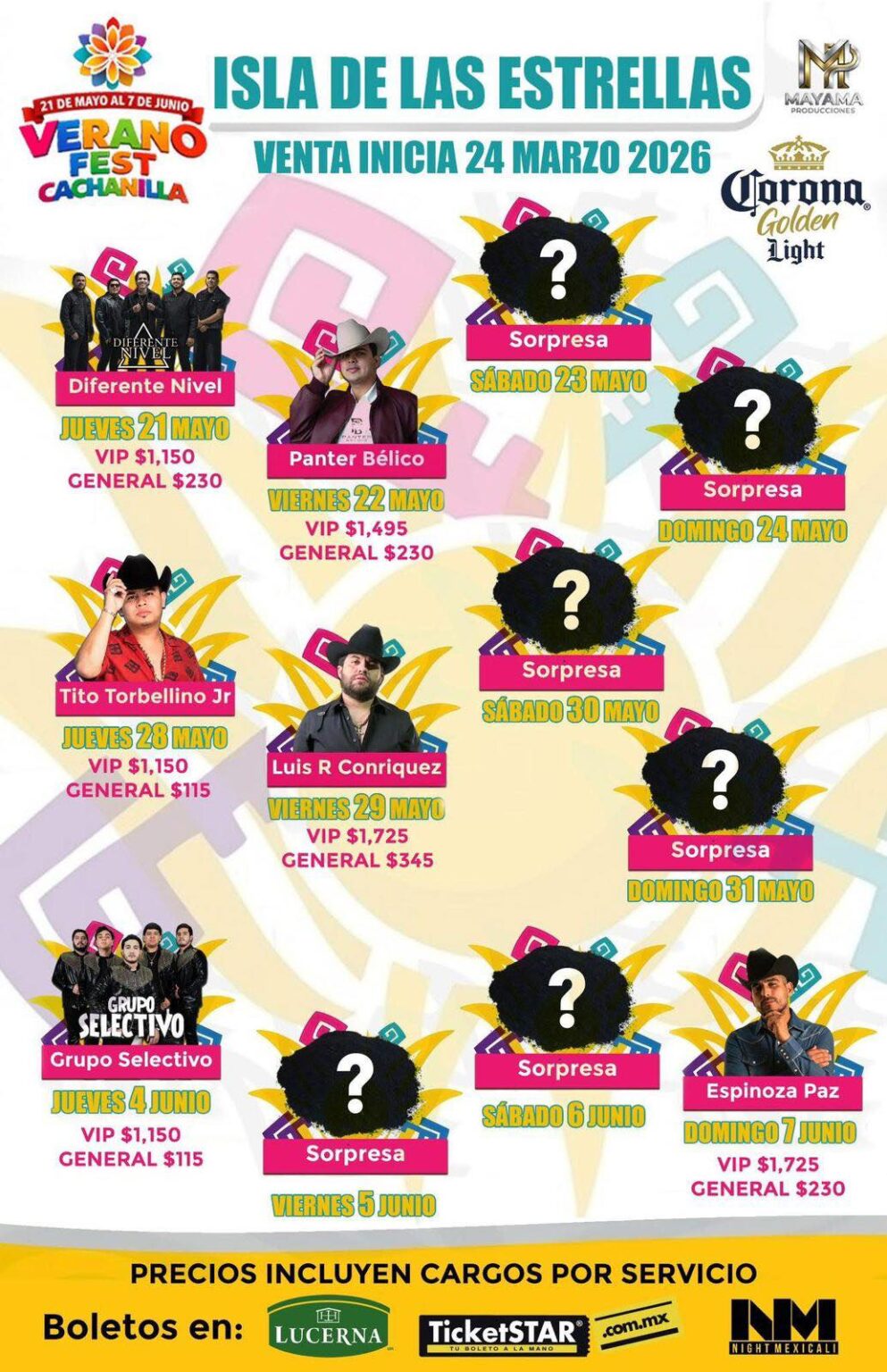 Isla de las Estrellas Verano Fest Cachanilla 2026 - Fiestas del Sol ...